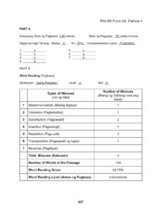 Download Updated Phil-IRI Forms • DepEd Tambayan