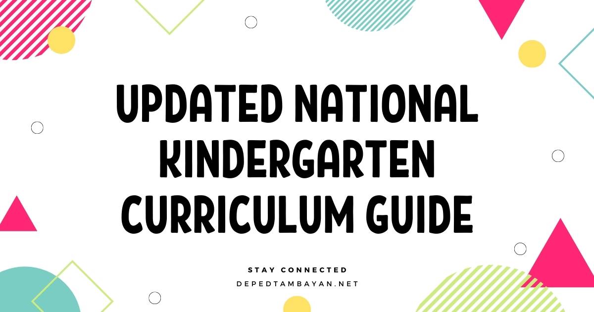 Updated National Kindergarten Curriculum Guide DepEd Tambayan