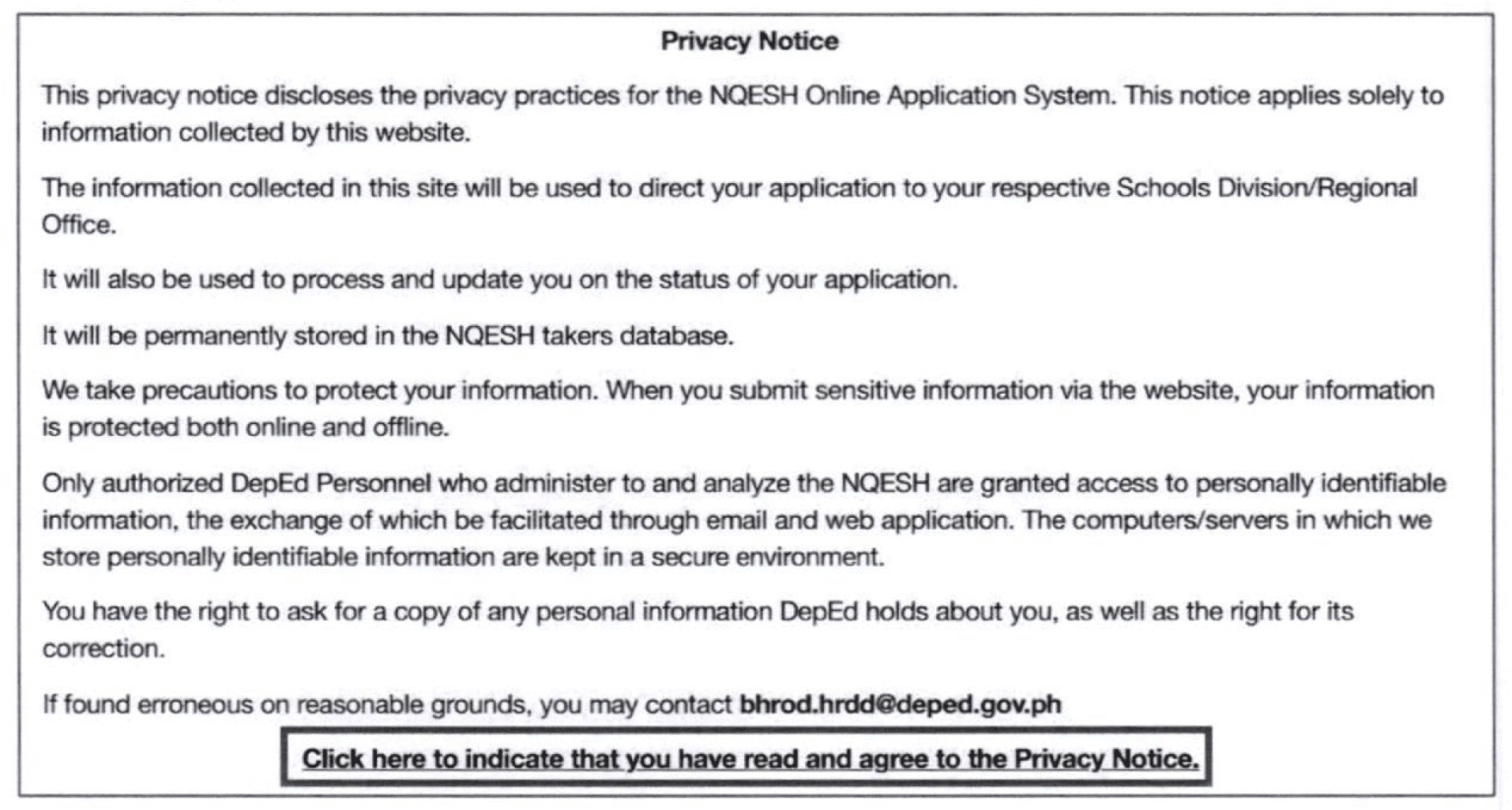 NQESH Online Application System User Guide for Applicants • DepEd Tambayan