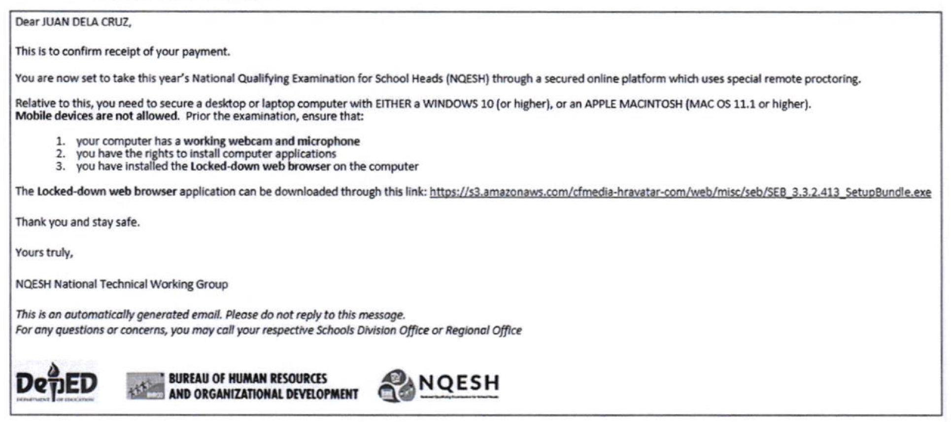 NQESH Online Application System User Guide for Applicants • DepEd Tambayan