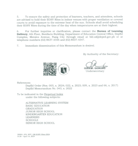 DepEd Announces End-of-School-Year Rites for SY 2023-2024 • DepEd Tambayan